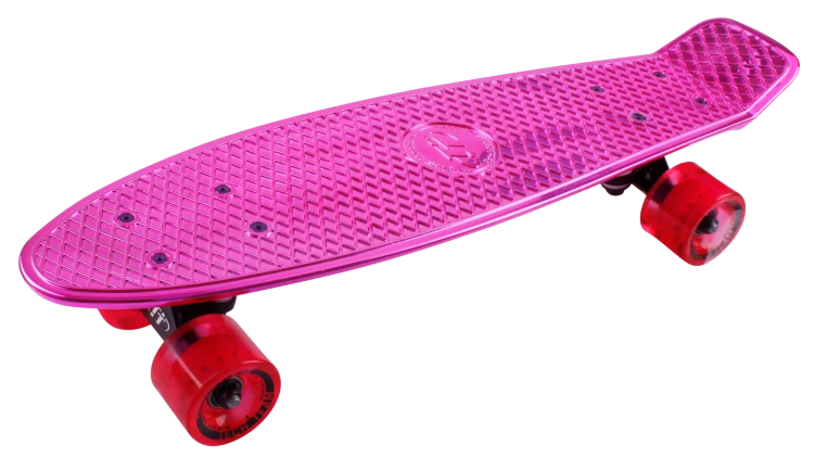 Купить Скейтборд пластиковый Metallic 22 pink в Коломне | Велодом